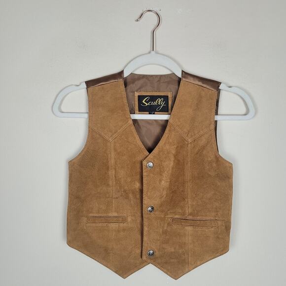Scully | Jackets & Coats | Scully Vest Boys Medium Brown Suede Western ...